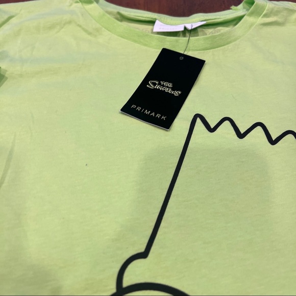 Shirts | Bart Simpson T Shirt Neon Green Primark Outline Cartoon Mens M ...
